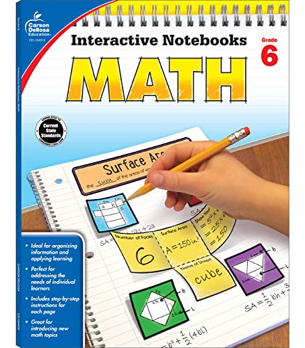 Carson Dellosa Math Interactive Notebook, Grade 6 (Interactive ...