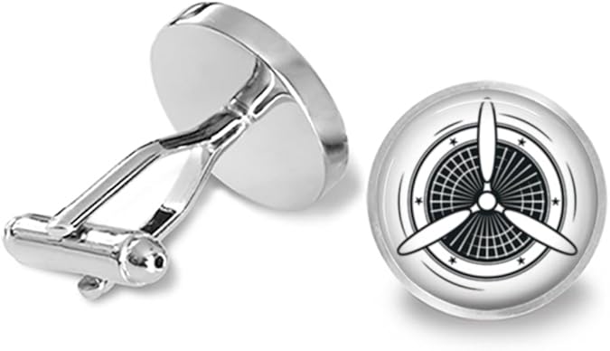 Amazon.com: Airplane Pilot Cufflinks Plane Propeller Cuff Links: Jewelry