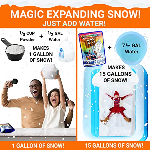 BULK INSTANT SNOW powder! Makes a HUGE 15 Gallons of Glistening Fake ...