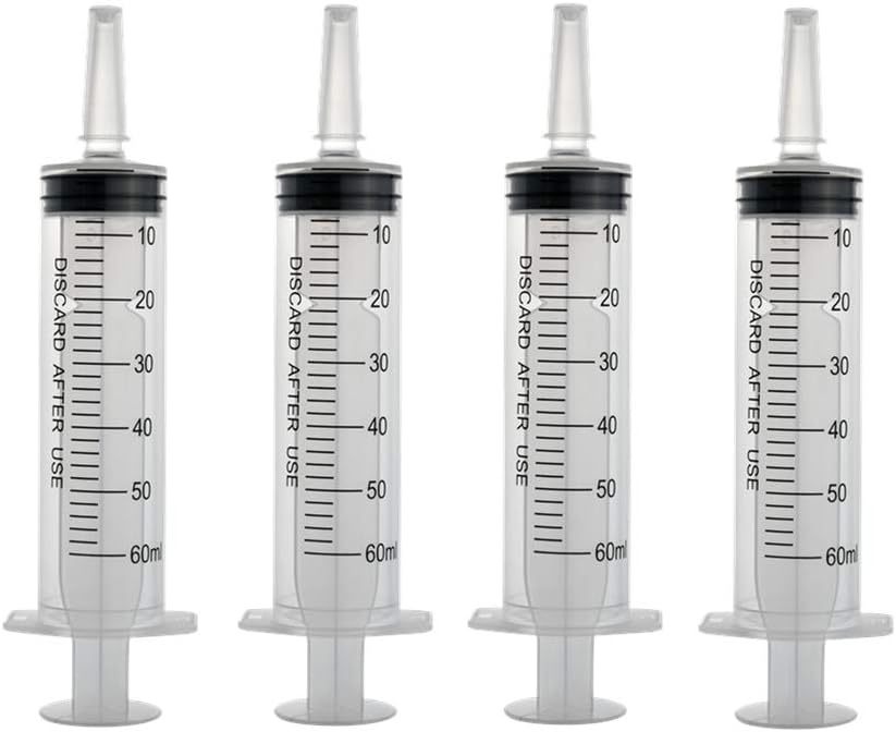 Paquet de 4 60ml grandes seringues en plastique pour laboratoires ...