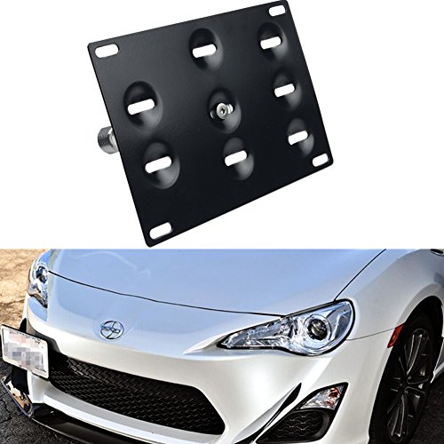 Dewhel Front Bumper Aluminum JDM Tow Hook License Plate Mount Bracket ...