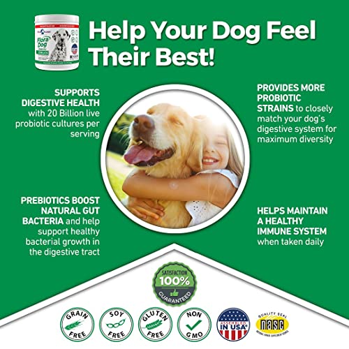 Vital Planet - Flora Dog Powder Probiotic Supplement with 20 Billion ...