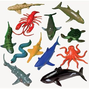 Amazon.com: US Toy Assorted Ocean Sea Animals Action Figure (Lot of 12 ...