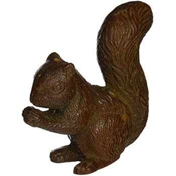 Amazon.com : Esschert Design USA LH150 Cast Iron Squirrel Sculpture ...