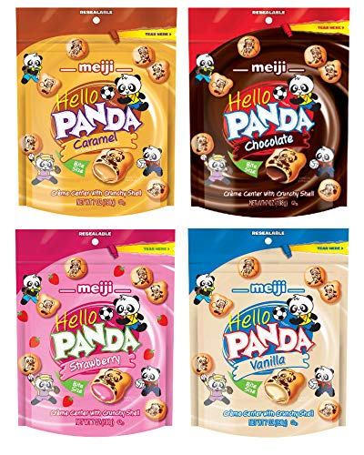 Meiji Hello Panda Variety Snack Peak Gift Box (4 flavors – 7 oz each ...