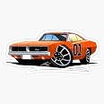 Amazon.com - General Lee Bumper Sticker Window Vinyl Decal 5"