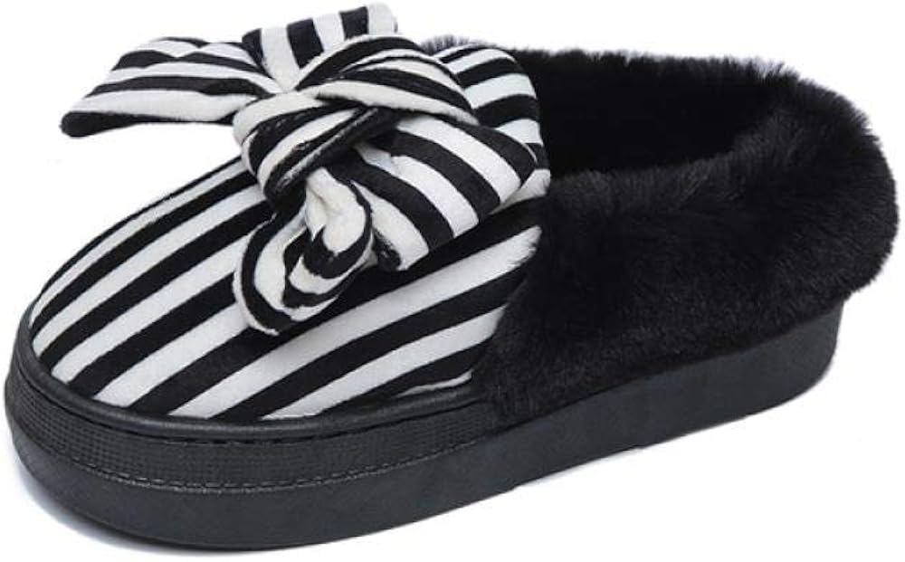 Thick-Soled Cotton Slippers for Women in Winter with High Heels, Warm ...