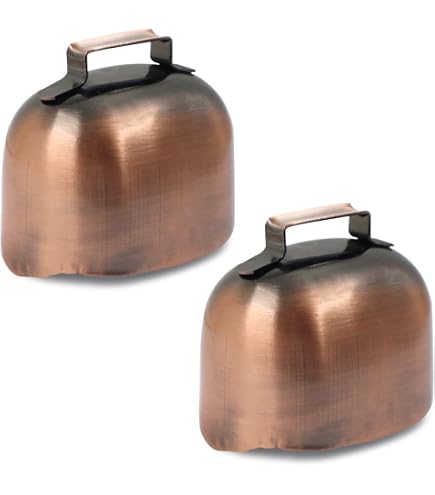 Copper Bells 18-Pack Grazing Cow Bells – Loud Bronze Animal Bells For ...