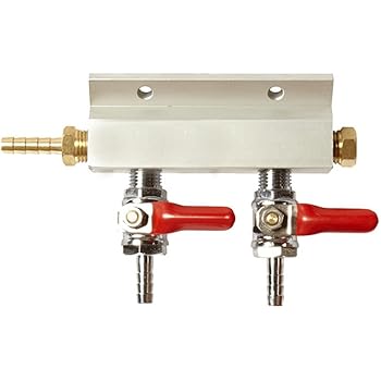 Amazon.com: Two Way Compressed Gas Manifold - Gas Line Splitter ...