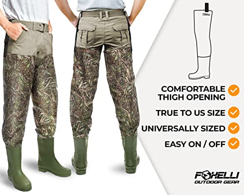 Foxelli Hip Waders – Waterproof Camo Hip Waders for Men & Women with ...