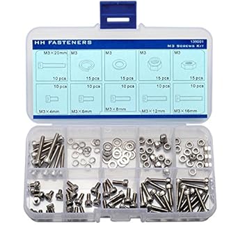 M3 Hex Socket Head Cap Screw Flat Washers Lock Washers Hex Nuts Lock ...