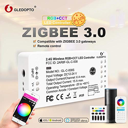 Zigbee Controller Smart LED Strip Light Controller RGBW WW Dimmable ...