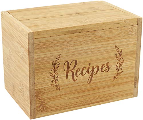 Bamboo Recipe Box Set (includes 50 recipe cards and 24 dividers): Peter ...