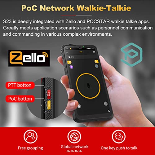 CONQUEST 5G Rugged Smartphone, S23 Unlocked Cell Phone with PTT Button ...