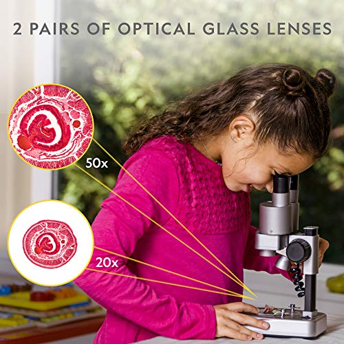 NATIONAL GEOGRAPHIC Kids Microscope Science Kit - Dual LED Microscope ...