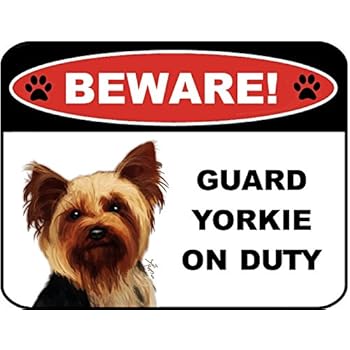 Amazon.com : Yorkie Dog Yard Sign "Security Force Yorkie" : Yorkie ...