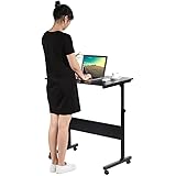 Bakaji Tavolino Porta PC Notebook Laptop con Rotelle Altezza Regolabile ...