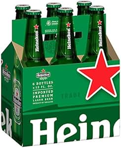 Heineken, 6 pk, 12 oz bottles, 5% ABV: Amazon.com: Grocery & Gourmet Food