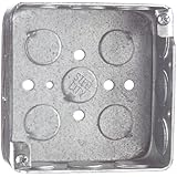 Steel City 52151-1/2-3/4 Pre-Galvanized Steel Square Box with 1/2-Inch ...