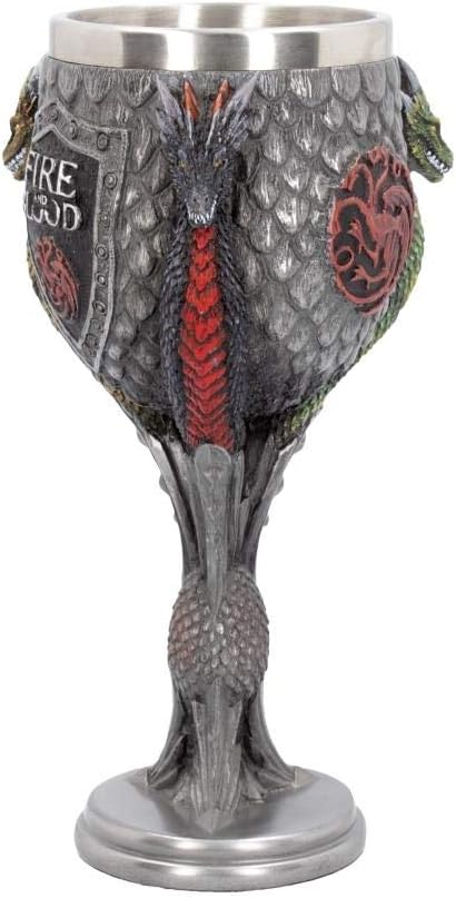 Nemesis Now House Targaryen Goblet Game of Thrones Goblet 23cm Grey ...