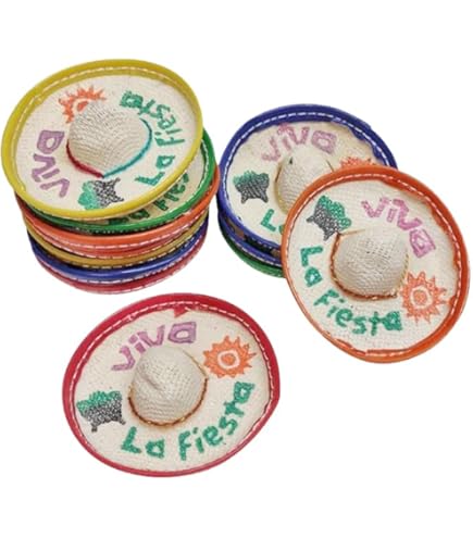 Tiny Sombrero Hats Fiesta Mini Plastic Sombrero Assorted 8 Pack | BIG W ...