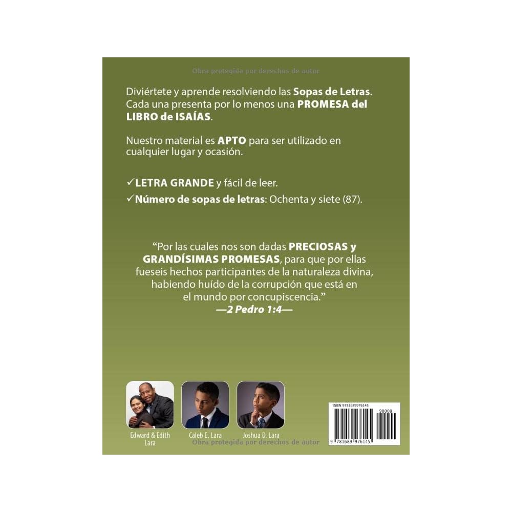 Buy Sopas de Letras de la Biblia —Promesas Volumen 1—: Libro de Isaías Letra Grande (Spanish ...