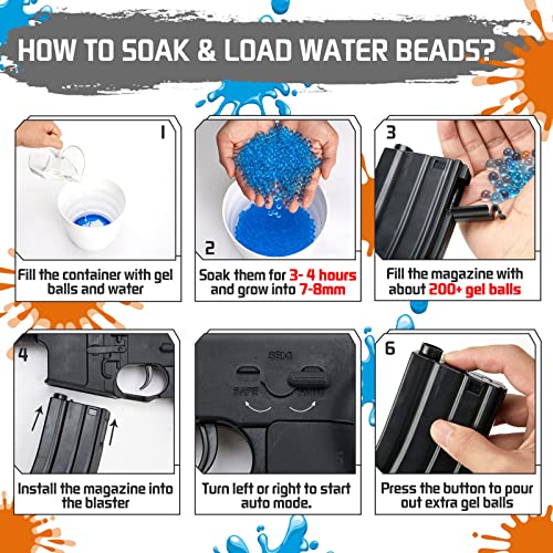 Gel Ball Blaster M16, Automatic Splatter Ball Blaster Toy with Shooting ...