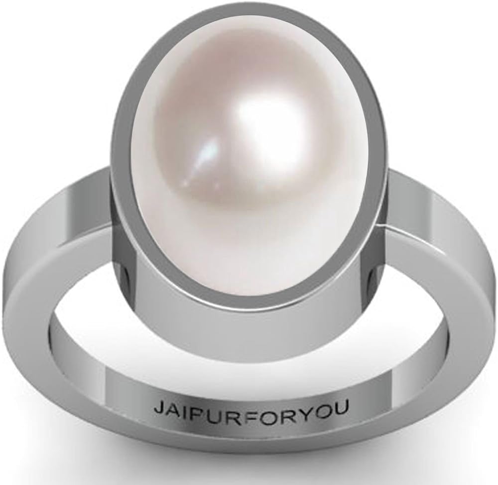 Buy jaipurforyou Certified Moti (Pearl) 11.00cts or 12.25 ratti silver ...