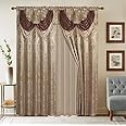 Amazon.com: Bedding Haus Window Drape Set with Valance and Sheer ...
