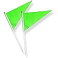 Amazon.com: 100 Pack Green Colour Pennant Flag Triangle Bunting Pure ...