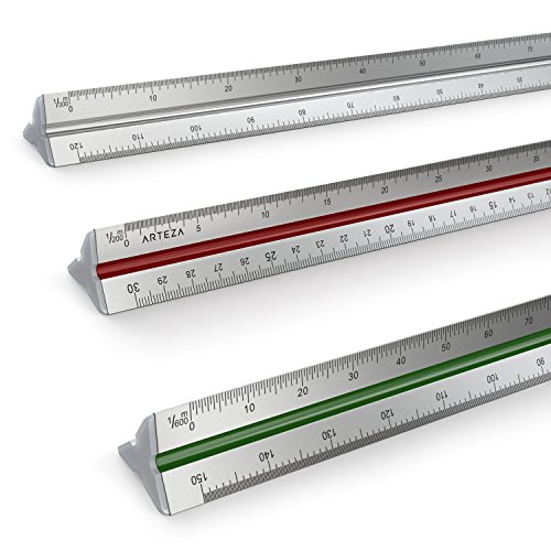 Buy 12" Triangular Engineer's Scale, Professional-Grade-Ruler, Aluminum ...