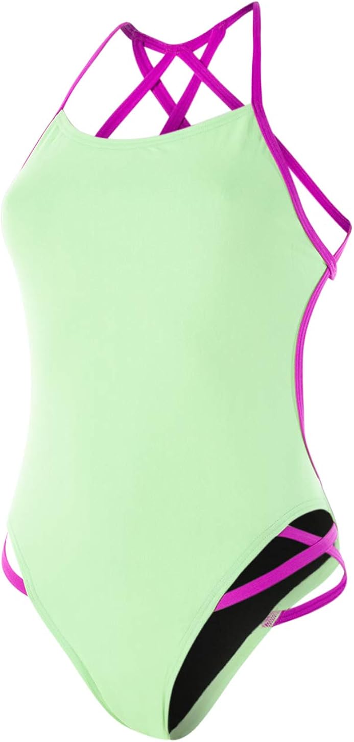 Speedo Women's Neon Freestyler 1-Piece Swimsuit: Amazon.co.uk: Clothing
