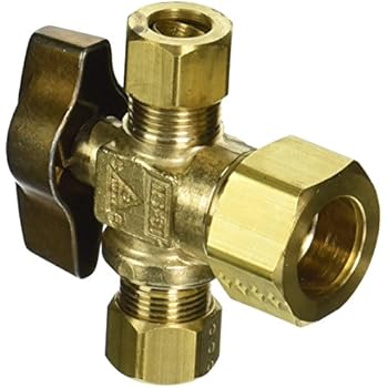 BrassCraft KTCR1901DVX R 1/2" Nom Comp Inlet x 3/8" O.D Comp x 3/8" O.D Comp Dual Outlet Dual ...