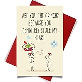 Amazon.com : Cheerin Christmas Card with Envelope - Funny Romantic Xmas Card - Love Christmas ...