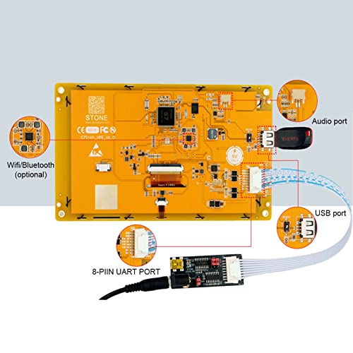 Scbrhmi 7 Inch Smart Hmi Tft Lcd Display Module With Complimentary Gui Software Uart Port