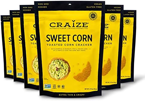 Craize Thin & Crunchy Toasted Corn Crackers – Sweet Corn Flavor Healthy ...