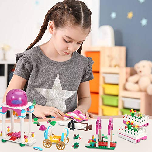 BRICK STORY Girls Princess Building Set 367 Pieces Pink Princess Palace ...