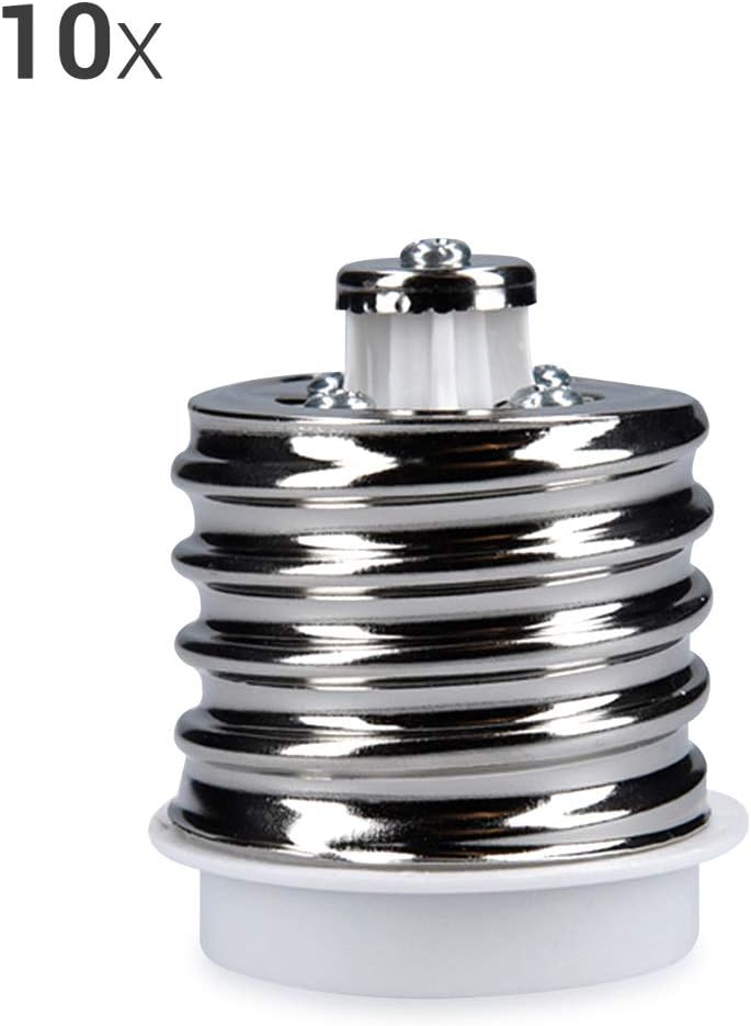 kwmobile E40 to E27 Adapter Kit – Light Socket Bulb Base Adapter Converter Mogul Base E40 to ...
