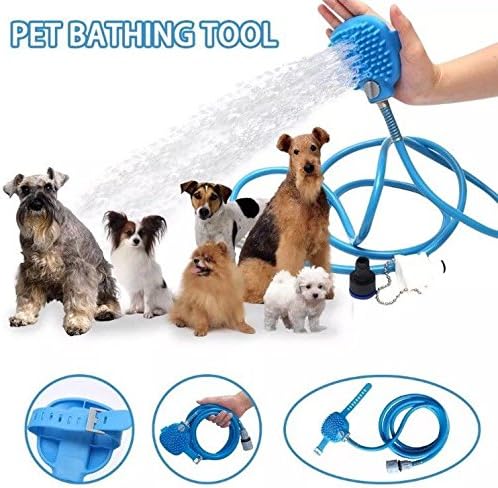 Dog Shower Sprayer with Brush, Ofspower Pet Bathing Tool Cleaning ...