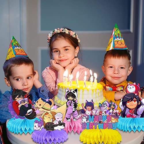 Aphmau Birthday Party Decorations, 7Pcs Aphmau Gaming Cat Theme Party ...