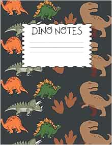 Dino Notes: Dinosaur Composition Notebook for Boys (Standard Size Wide ...