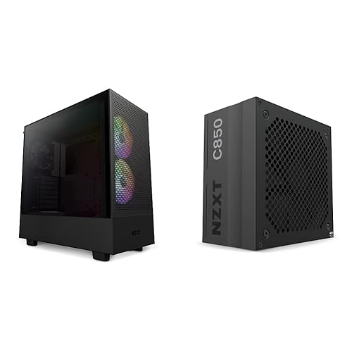 NZXT H5 Flow RGB Compact ATX Mid-Tower PC Gaming Case with NZXT C850 ...