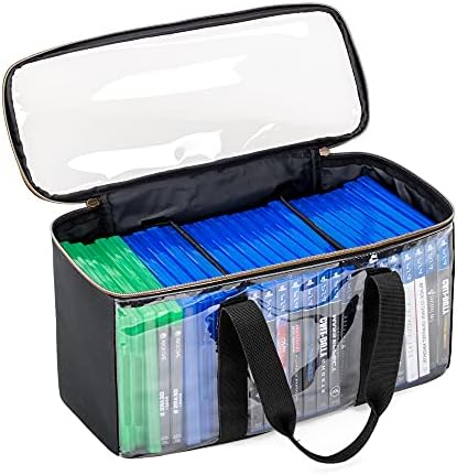 Trunab Game Disc Storage Case Hold Up to 24 Discs, Portable Bag Gaming ...