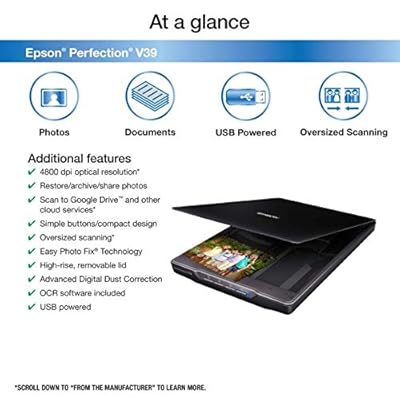 Epson Perfection Photo Scanner V39 (Renewed)