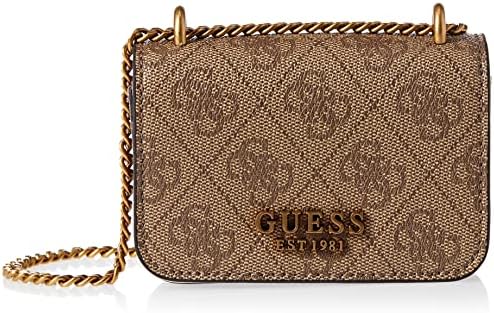 GUESS BB841677-LTL Alexie Micro Mini Bag for Women, Latte Logo price in ...