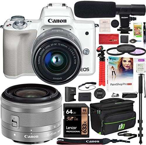 Canon EOS M50 Mirrorless Camera with 4K Video and EF-M 15-45mm Lens Kit ...