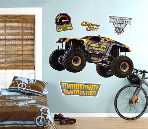 Buy BirthdayExpress Monster Jam Room Decor - Maximum Destruction Giant ...