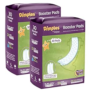 Amazon.com: Dimples Booster Pads, Baby Diaper Doubler with Adhesive - 1 ...