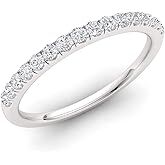 Amazon.com: Diamondere Natural and Certified Diamond Wedding Ring in ...