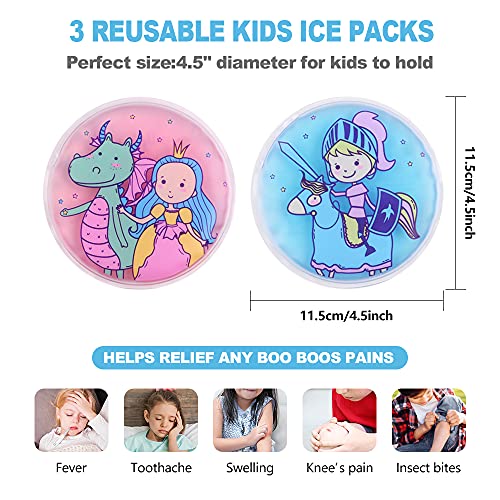 Hilph Kids Ice Packs for Boo Boos, 2 Boo Boo Ice Packs for Kids Toddler ...
